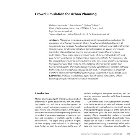 pdf crowd simulation for urban planning
