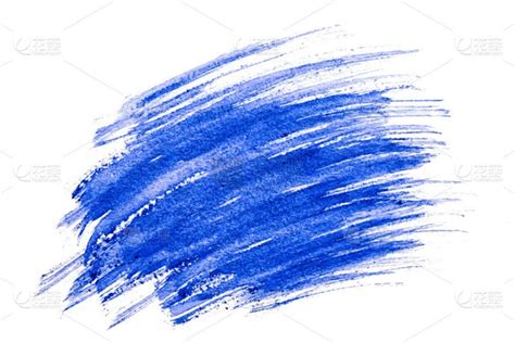 玷污的 纹理 蓝色 涂料 水彩画 笔触 绘画插图 新的 边框 艺术素材 花瓣网