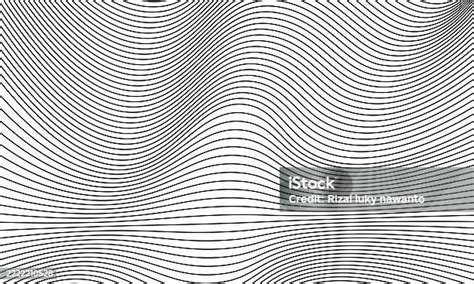 흑인과 백인 물결 모양의 선 추상 배경 벡터 일러스트 레이 션 0명에 대한 스톡 벡터 아트 및 기타 이미지 0명 개념 검은색 Istock