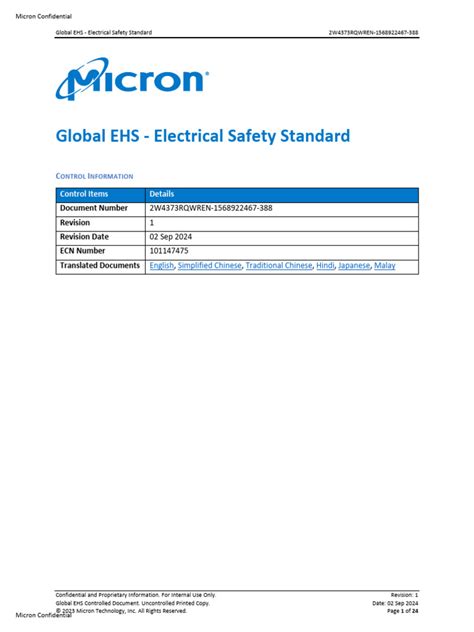 Global Ehs Electrical Safety Standard Pdf Safety Electric Arc