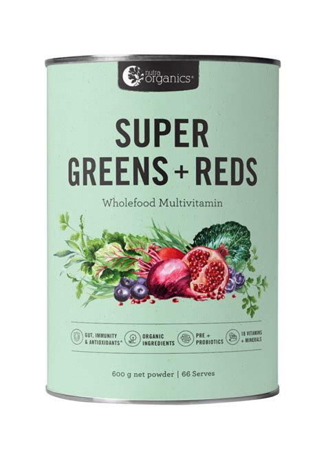 Nutra Org Super Greens Plus Reds 600g