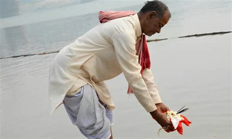 Asthi Visarjan Services Immersing Remains In Sacred Waters