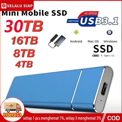 Promo Ssd Eksternal M Dengan Kapasitas Tb Dan Kecepatan Tinggi Usb C Terbuat Dari