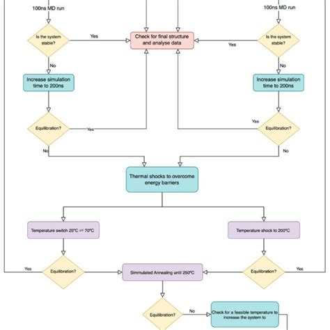 flowchart of the simulation protocol achieved after the results were