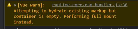 Javascript Nuxt Failed Vue Hydrate Attempting To Hydrate Existing Markup But Container Is