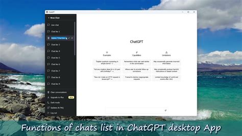 pyqt5 programs functions edit and delete of chats list in chatgpt