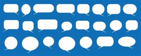 말풍선 세트입니다 거품 텍스트 만화 채팅 상자 메시지 상자를 말합니다 빈 빈 벡터 흰색 연설 거품 만화 풍선 단어 디자인 공란에