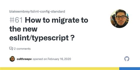 How To Migrate To The New Eslinttypescript · Issue 61 · Blakeembrey