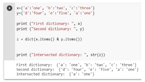 intersecting two dictionaries in python i2tutorials