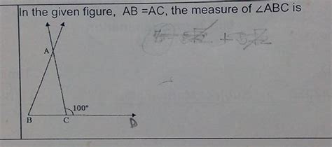 In The Given Figure AB AC The Measure Of ABC Is Filo