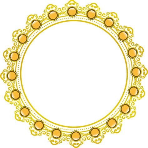 골드 원 테두리 프레임 장식 황금 동그라미 테두리 골드 서클 원 Png 일러스트 및 Psd 이미지 무료 다운로드 Pngtree