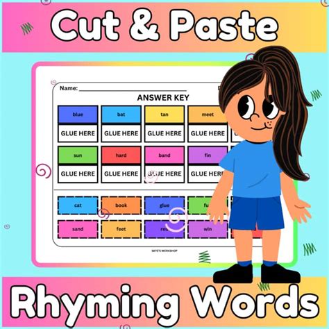 Ela Cut And Paste Introduction To Rhyming Words Elementary Level English