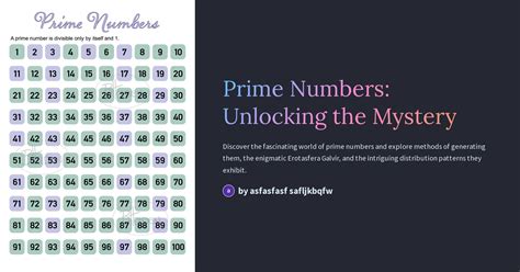 Prime Numbers Unlocking The Mystery