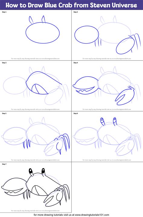 How To Draw Blue Crab From Steven Universe Steven Universe Step By Step
