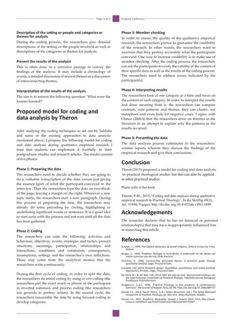 Summary Of Different Approaches Collection Of Coding And Data Analysis