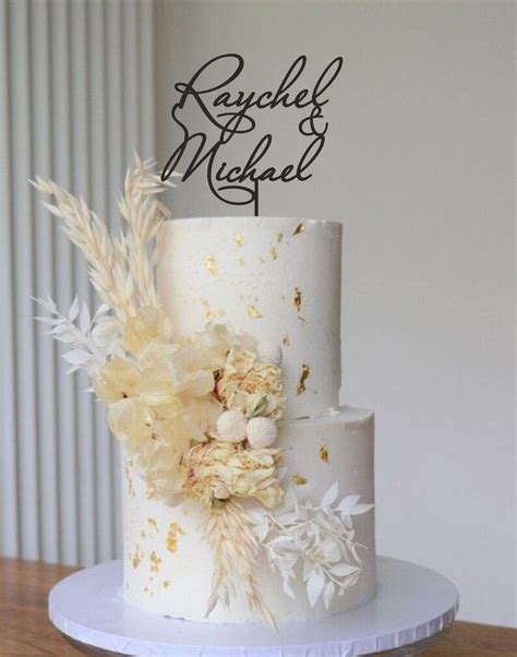 Cake Toppers For Wedding Rustic Wedding Cake Topper Custom Script Personalized Wedding Cake