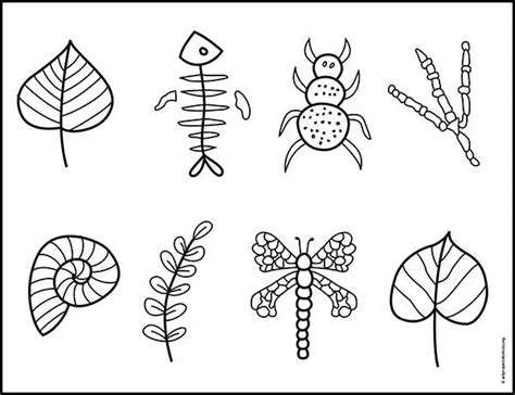 Easy How To Draw A Fossil Tutorial And Fossil Coloring Page Easy How To Draw A Fossil Tutorial And Fossil Coloring Page