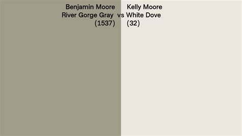 Benjamin Moore River Gorge Gray 1537 Vs Kelly Moore White Dove 32