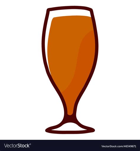 Beer Goblet Glass Royalty Free Vector Image Vectorstock