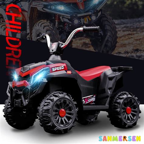 어린이용 전기 오토바이 세발 자전거 스쿠터 1 6 세 어린이 장난감 자동차 음악과 조명이 있는 오프로드 Atv 어린이용