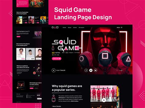 Squid Game Landing Page Design Behance