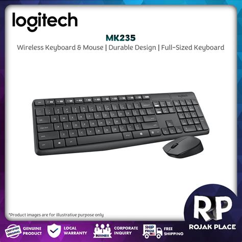 Logitech Mk235 Wireless Keyboard And Mouse Combo Spill Proof With 2 4 Ghz Wireless Nano Usb