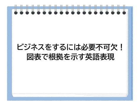 ＜企業向け英語研修＞ビジネスをするには必要不可欠！図表で根拠を示す英語表現