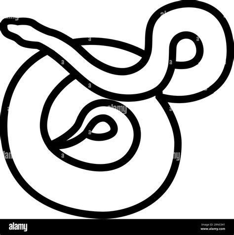 Python Animal Snake Line Icon Vector Illustration Stock Vector Image