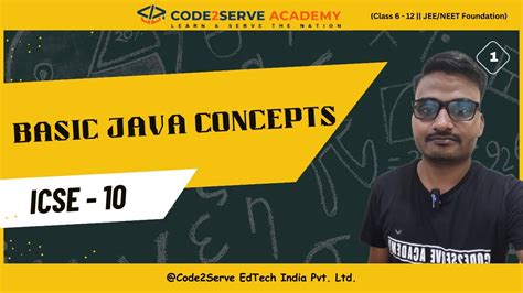 Ch 1 Lecture 1 Basic Java Concepts Icse 10 Java Ram Sir Youtube