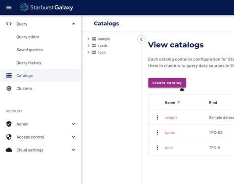 Tutorial Connecting Starburst Galaxy To Tabular Starburst