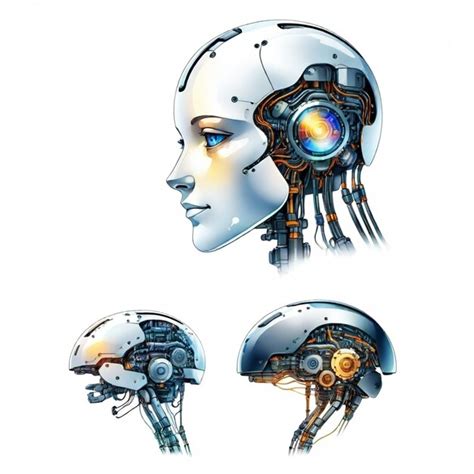 Artificial Intelligence Vector Set White Background Isolated A High Quality Image Modern