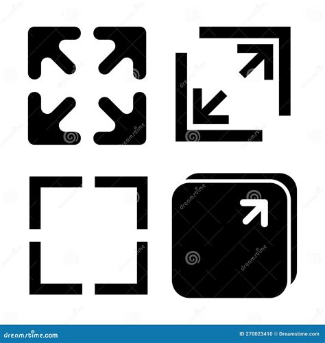 Full Screen Mode Icon Stock Illustration Illustration Of Silhouette