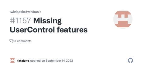 Missing Usercontrol Features · Issue 1157 · Twinbasictwinbasic · Github