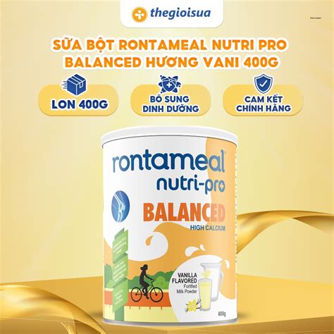 Sữa Bột Rontameal Nutri Pro Balanced Hương Vani 400g Shopee Việt Nam
