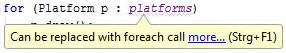 Java IntelliJ IDEA Weird Foreach Loop Warning Stack Overflow