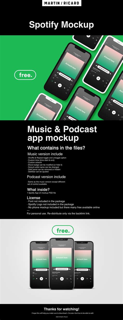 Spotify App Ui Mockup Psd Freebie Behance