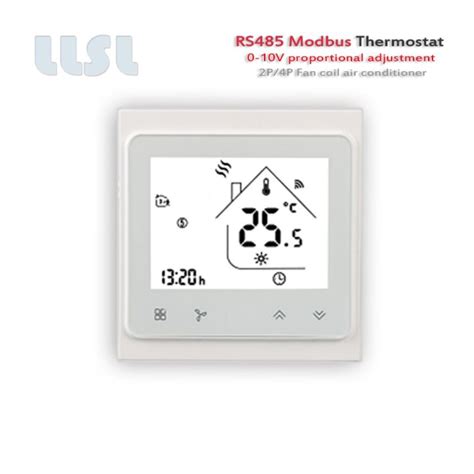 Modbus RS485 Room Thermostat For 0 10V Valve 2P 4P Fan Coil Unit For Cooling Heating 95 240VAC