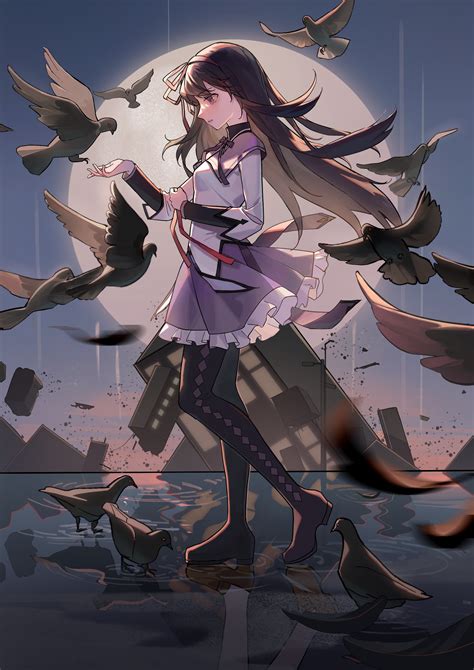 Akemi Homura Mahou Shoujo Madoka Magica And 1 More Drawn By 30020505