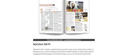 Elephant Robotics Robotic Arm Mycobot 280 Raspberry Pi 4b Open Source 6dof