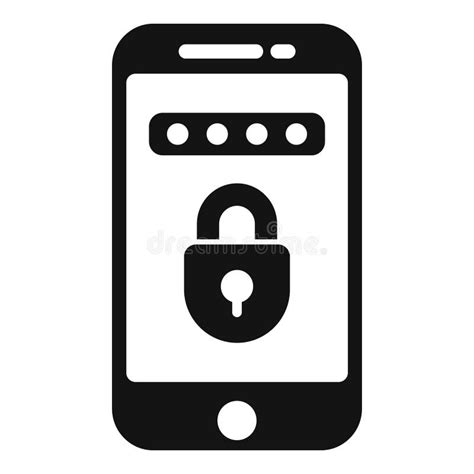 Mobile Phone Showing Password Protected Screen With Closed Lock Icon