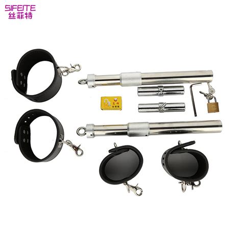 成人情趣用品另类玩具捆绑束缚可拆卸伸缩刑具不锈钢手铐脚镣拘束 阿里巴巴