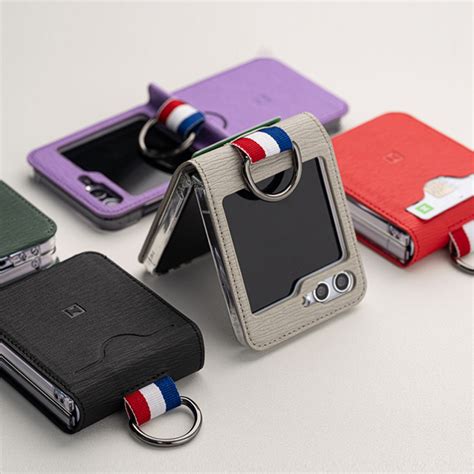 Z플립5입고당일발송 갤럭시 지플립 Z플립5 4 3 파스텔 컬러 심플 유럽 감성 마리포사 카드 수납 가죽 지갑 링 케이스 에이블리