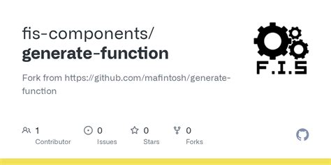 Github Fis Componentsgenerate Function Fork From Mafintoshgenerate Function