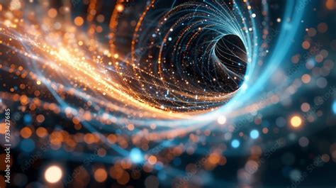 Innovative Illustration Background Abstract Settings Visualize Quantum Computing Tunnel