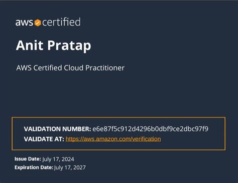 Anit Pratap On Linkedin Aws Cloudpractitioner Certification