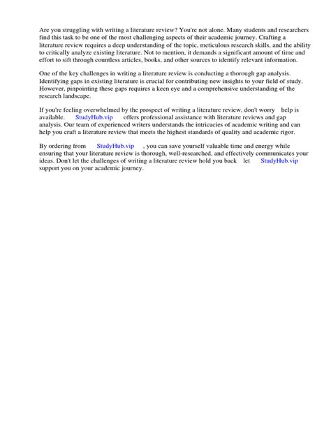 Literature Review Gap Analysis Pdf Analysis Data