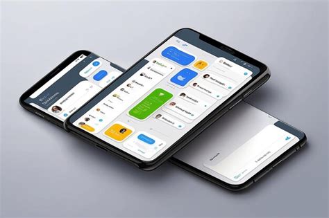 Premium Photo Mockup Of Mobile Messenger Chat App Template Modern