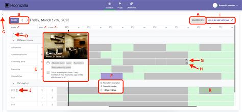 Schedule Tab Explained Roomzilla Smart Workplace Management System