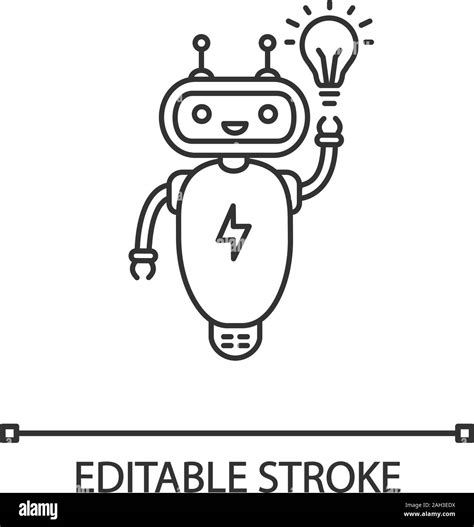 New Idea Chatbot Linear Icon Thin Line Illustration Talkbot With