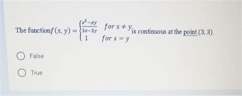 solved the function f x y {3x−3yx2−xy1 for x yis